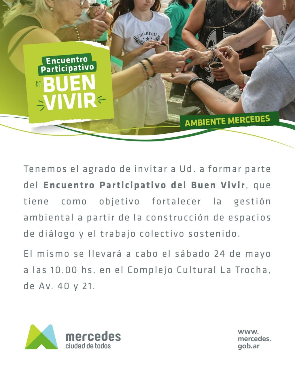 Invitación a participar del primer Encuentro del Buen Vivir en Mercedes ...
